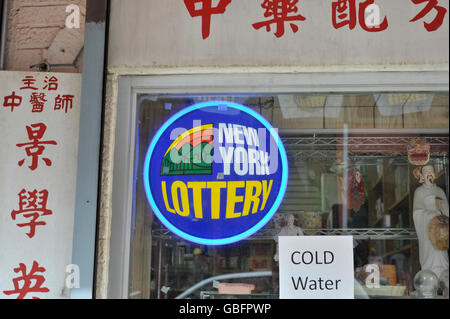 new york lottery sign Stock Photo - Alamy