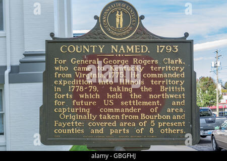 Map of Clark in Kentucky Stock Photo - Alamy