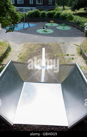 Childrens playground steep slide Stock Photo - Alamy