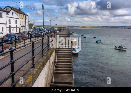 Appledore, North Devon, England. The promenade looking out over the ...