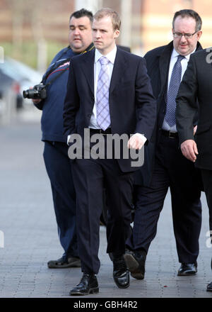 PC Thomas Hart leaves Middlesbrough Magistrates Court, where he is ...