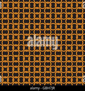 Seamless Circle Chain Interlink Pattern Background Texture Stock Vector ...