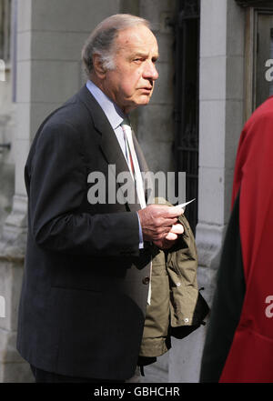 Actor Geoffrey Palmer arrives for the memorial service of British actor ...