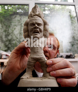 A closeup shot of a sculpture in the Irish National Heritage Park in ...