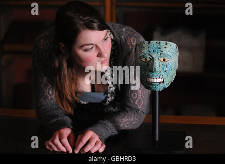 Leonora Baird-Smith, Museum assistant for Latin America is seen with an ...