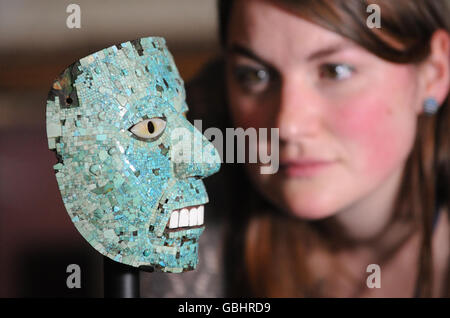 Leonora Baird-Smith, Museum assistant for Latin America is seen with an ...