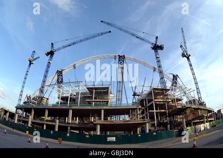 Completion of Wembley Stadium. The Wembley Stadium arch is the main ...