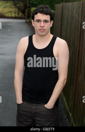 Simon Bird, who plays Will McKenzie, during the filming of the ...