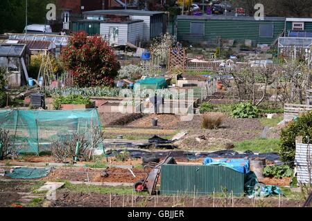 Allotment stock - Liverpool Stock Photo - Alamy
