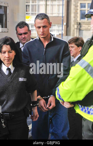 Paul Grabham, 25, arrives at Swansea Magistrates Court, where he is ...