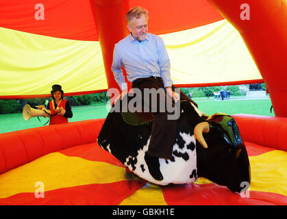 Mechanical Bull (bucking machine) ride at the Carbon Alberta Canada ...