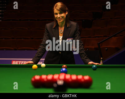 First female snooker referee Michaela Tabb. She was the first female to ...