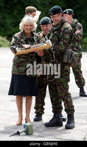 The Duchess of Cornwall talks to Company Sergeant Major Danny Moncrieth ...