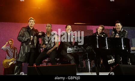 (From left to right) Simon Webbe, Duncan James, Antony Costa and Lee ...