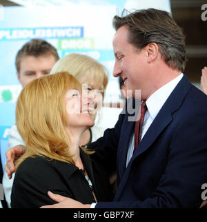 Wales Conservative MEP Kay Swinburne as she greets Conservative Party ...