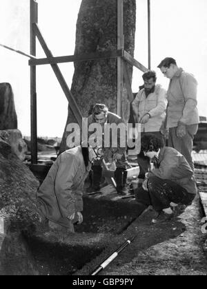 Professor Richard Atkinson, Professor of at Edinburgh University, looks ...