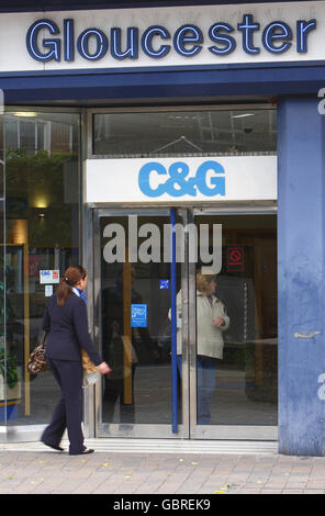 A general view of the Cheltenham & Gloucester and Lloyds TSB flags ...