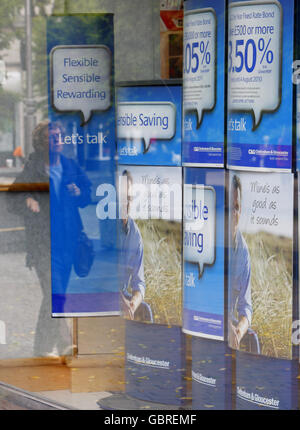A general view of the Cheltenham & Gloucester and Lloyds TSB flags ...