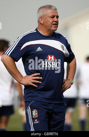 British & Irish Lions Warren Gatland (Head Coach) during a training ...