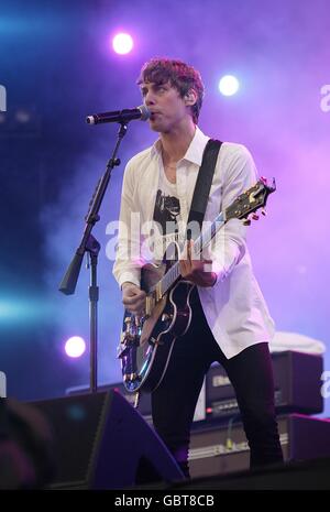 Razorlight performing during the Isle of Wight festival, in Newport on ...
