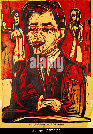 Ernst Ludwig Kirchner Self-Portrait as a Soldier Stock Photo - Alamy