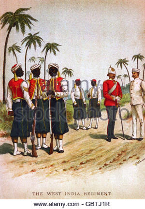 Military uniforms of the British colonial army, 1897. Artist: Henri ...