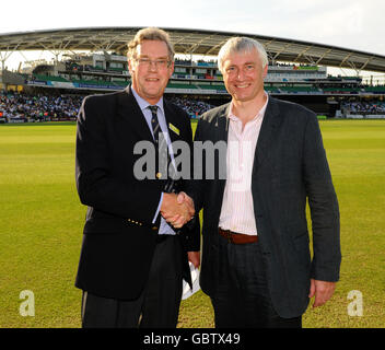 Surrey CCC Chief Executive Paul Sheldon (l) and Chairman Mike Soper (r ...