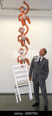 Popeye by American artist Jeff Koons is displayed at Liebieghaus in ...