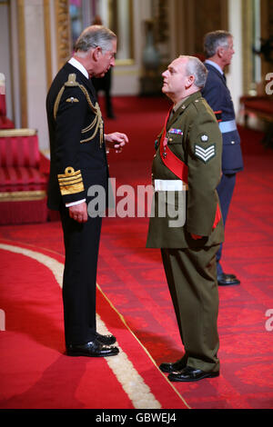 Colour Sergeant Stephen Crighton is made an MBE by the Prince of Wales ...
