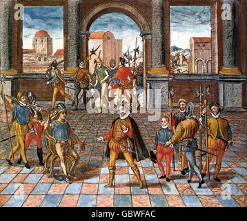 geography / travel, Peru, Spanish conquest 1531 - 1534, execution of ...