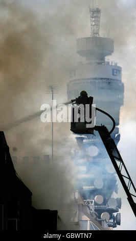 view of tower block in Soho Stock Photo - Alamy