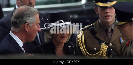 The Prince of Wales arrives for the funeral of Lieutenant Colonel ...