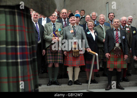 Clan members outside the Scottish Parliament in Edinburgh at the Clan ...