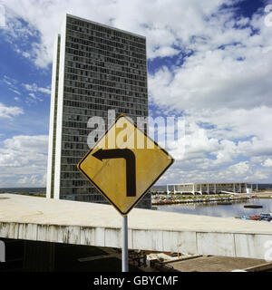 Brazil, Brasilia, view of the Parliament buildings Stock Photo - Alamy