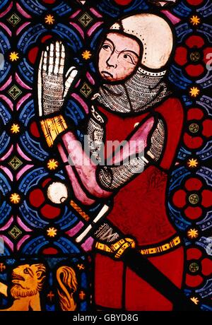 Knight At Prayer Stock Photo - Alamy