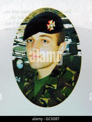 A photo of Trooper Christopher Whiteside, 20, of The Light Dragoons, on ...