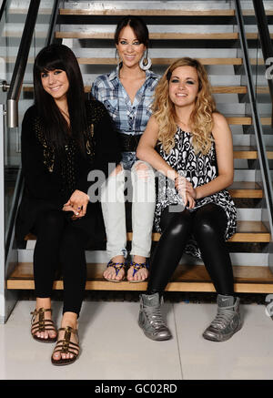 (Left to right) Daizy, Jess and Phoebe of pop group Girls Can't Catch ...