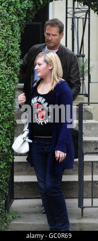 Mark Lester follows his daughter Lucy as they leave Carlton Clinic in ...