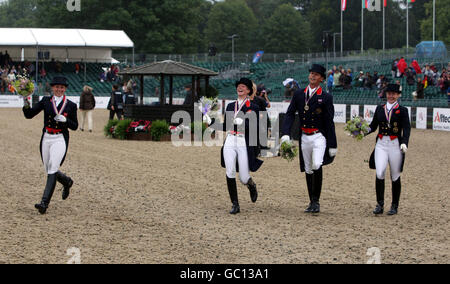 Team GB (from left) Maria Eilberg, Laura Bechtolsheimer, Carl Hester ...