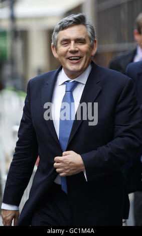 Gordon Brown visits Radio 1 Stock Photo - Alamy