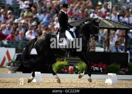 Dutch equestrian Edward Gal in action on his horse Sisther de Jeu the ...