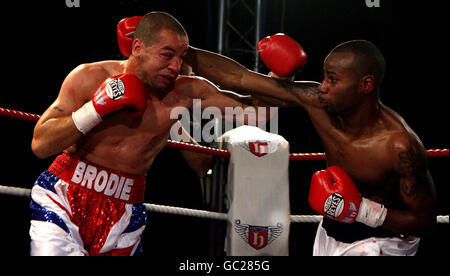 Michael Brodie (left) in action against Mark Alexander during the Ricky ...
