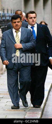 Daoud Mousa arrives at the inquiry into the death of his son Baha Mousa ...