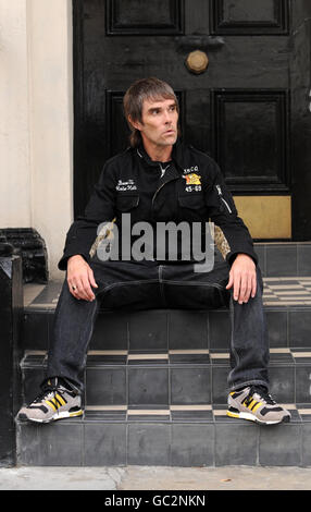 Ian Brown portrait session - London. Portrait of singer Ian Brown in ...