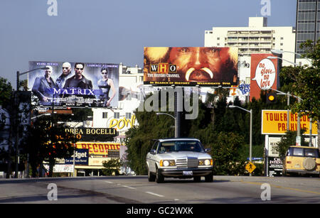 Sunset Strip with movie billboards circa 1992 Stock Photo - Alamy