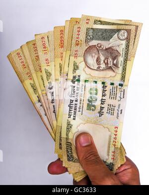 Indian 500 rupee paper currency note front and back side design ...