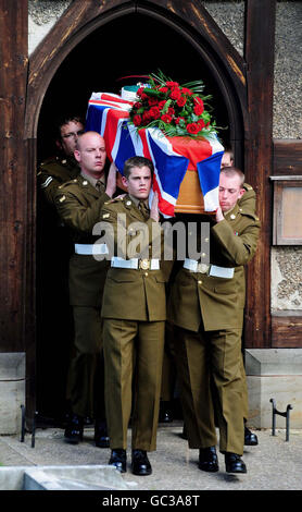 Private Gavin Elliott funeral Stock Photo - Alamy