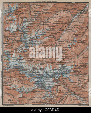 STUBAI ALPS Stubaier Alpen. Neustift im Stubaital Tirol Tyrol topo-map ...