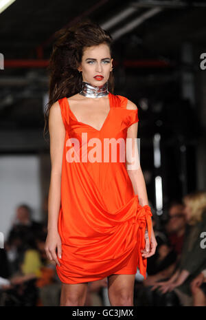 A model wears a creation by Pam Pam during the Swim show during the ...