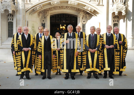 (Left to right) Lord Kerr, Lord Roger, Lord Mance, Deputy President of ...